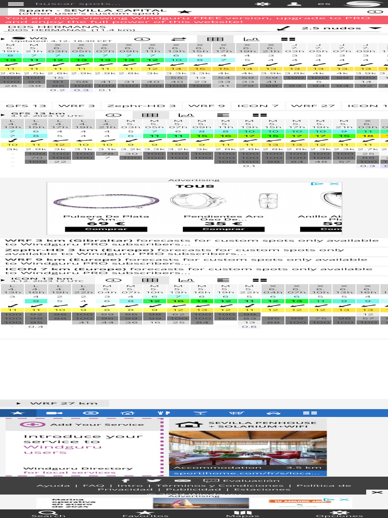 Windguru - SEVILLA CAPITAL | PDF | Software | Computing
