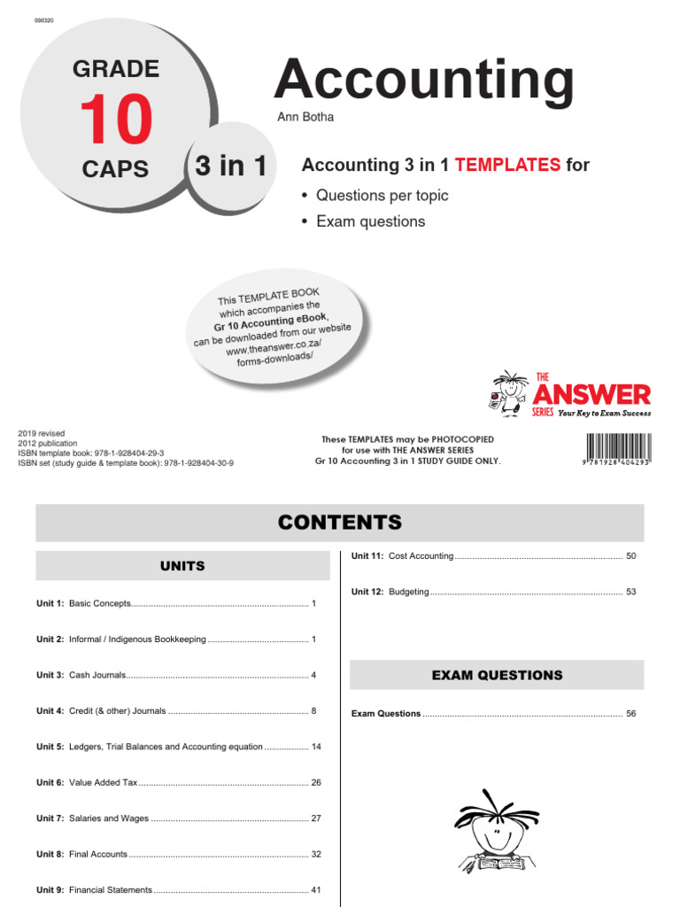 GR 10 Accounting 3 in 1 Templates 9 March 2020 | PDF | Debits And ...