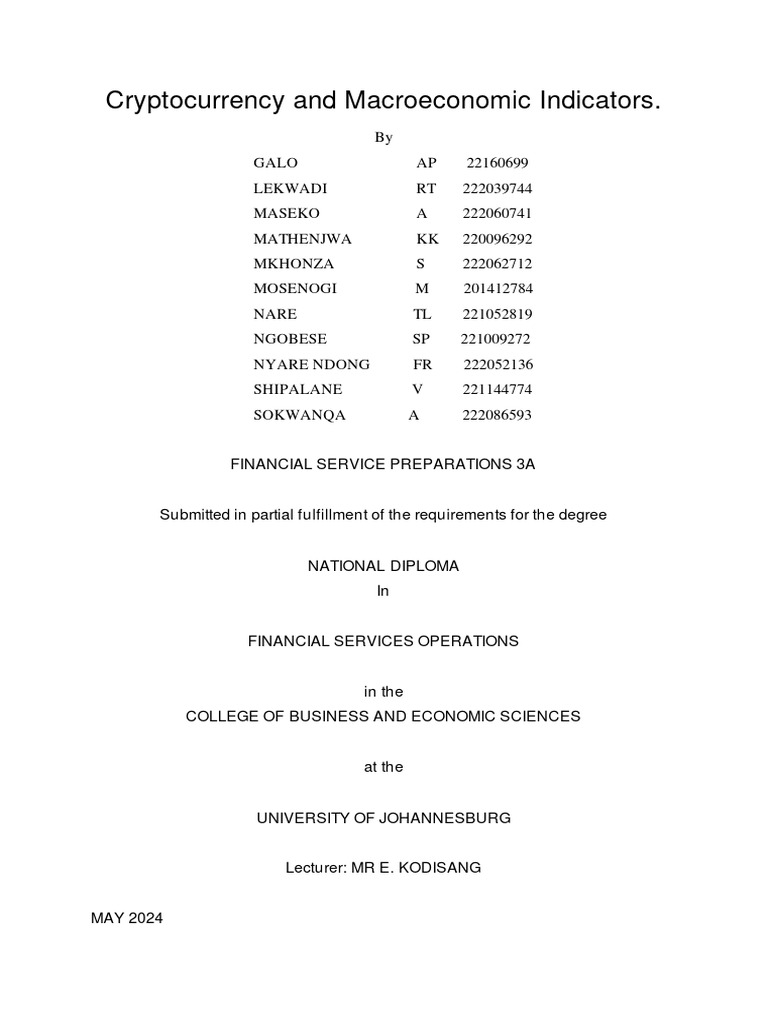 Group 5 | PDF | Cryptocurrency | Inflation