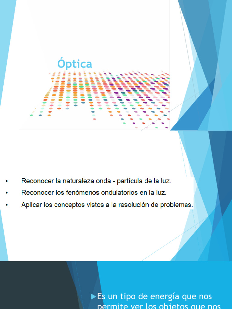 07 Optica | PDF | Ligero | Fotón