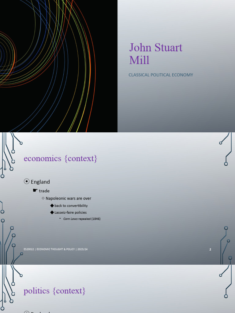 Lecture 05 - John Stuart Mill | PDF | Economics | Labour Economics