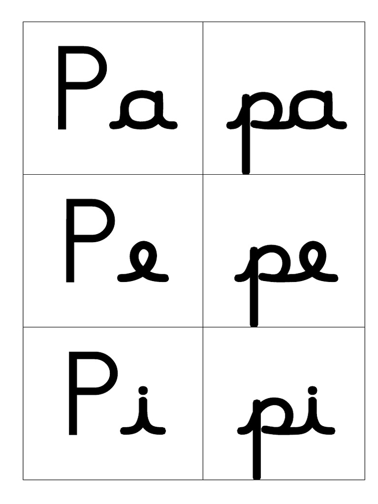 Modelo Silabas Pa Pe Pi Po Pu | PDF