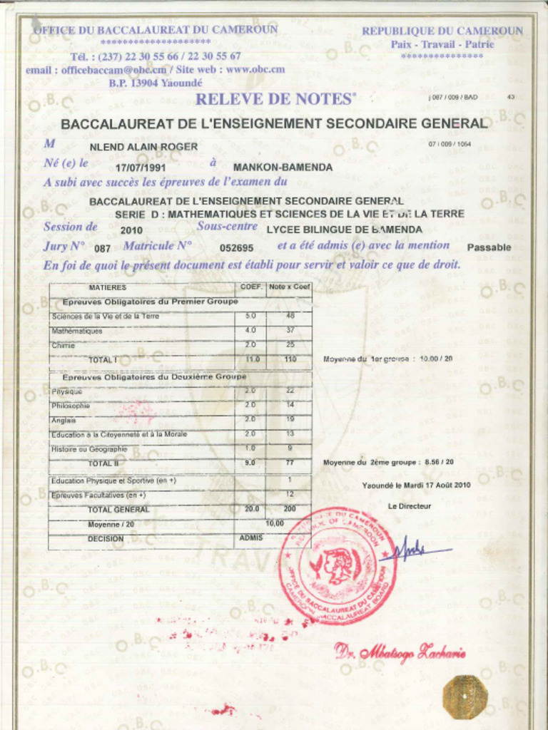 Baccalaureat | PDF