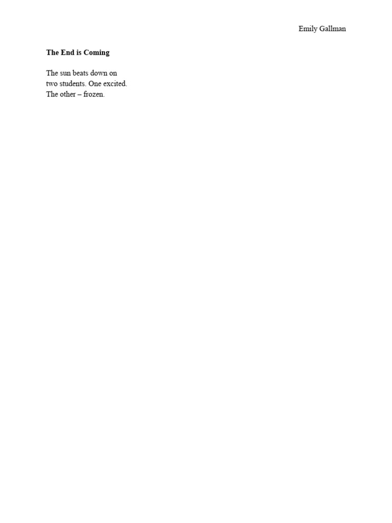 Senior Poem Portfolio | PDF