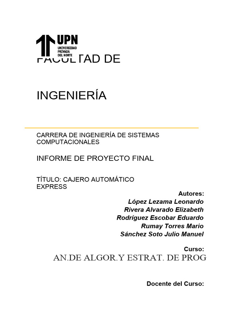 ISC-Formato Informe Proyecto Fin de Curso_INF | PDF | Entorno de desarrollo integrado | Software