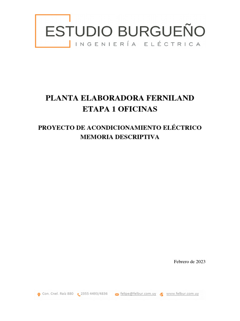 Proyecto Eléctrico Planta Ferniland | PDF | Cobre | Aluminio