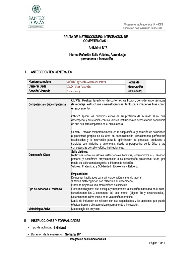 Cad-087 E3 s16 3.2 Evaluacion Practica Emp Gabriel Meneses Seccion 03 | PDF | Evaluación