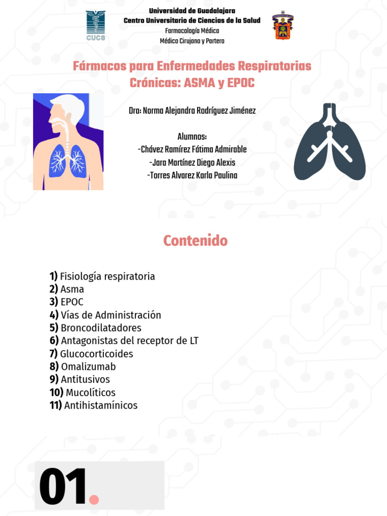 F - Rmacos para Enfermedades Respiratorias CR - Nicas - Asma y Epoc | PDF | Asma | Alergia