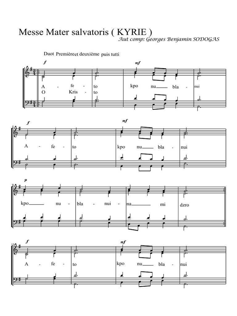 Mater Salvatoris Menu Overview | PDF