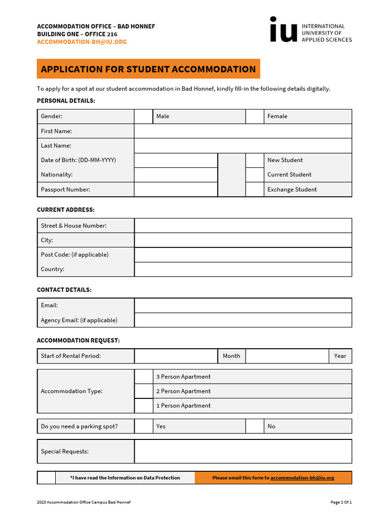 Accommodation Form | PDF