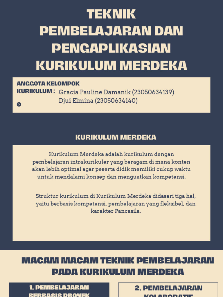 Kel.10 Teknik Pembelajaran Dan Pengaplikasian Kurikulum Merdeka | PDF