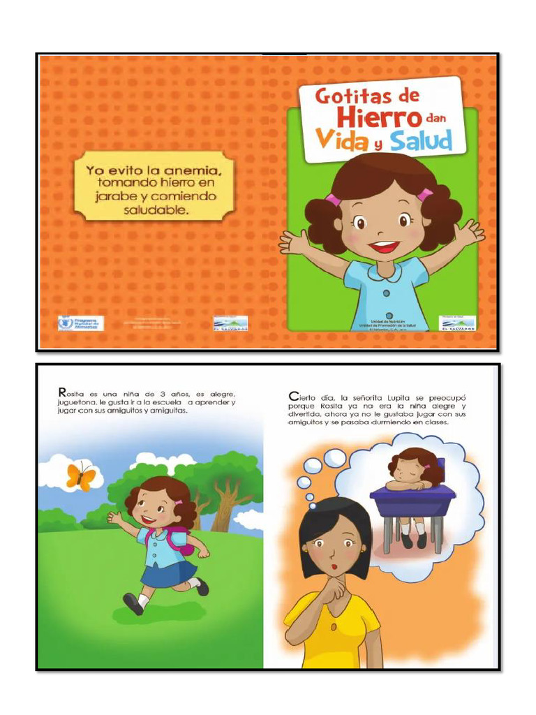 Cuento 7 Gotitas de Hierro Dan Vida y Salud | PDF