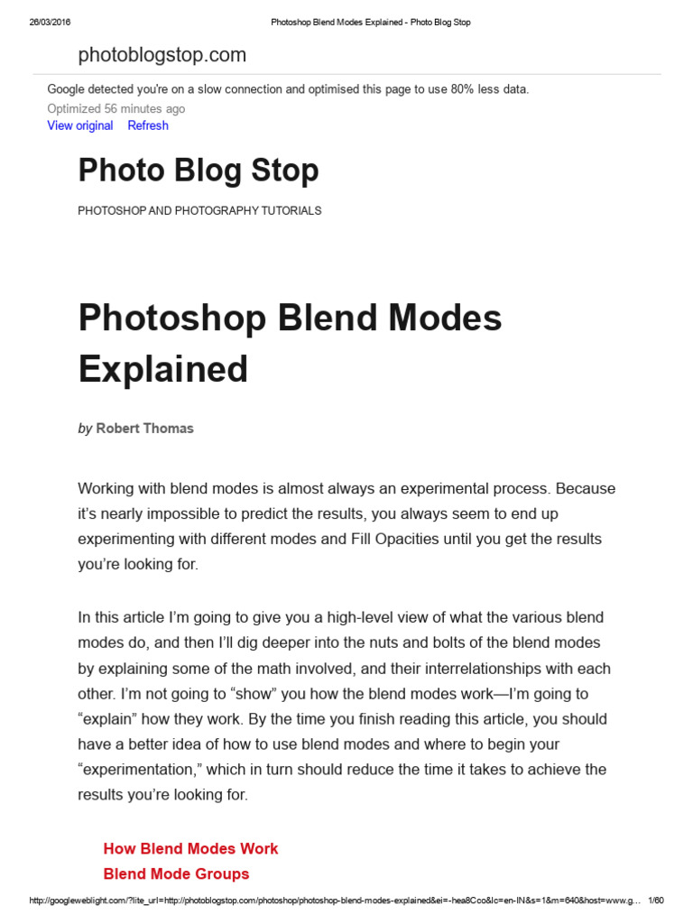 Photoshop Blend Modes Explained - Photo Blog Stop | PDF | Vision | Image Processing
