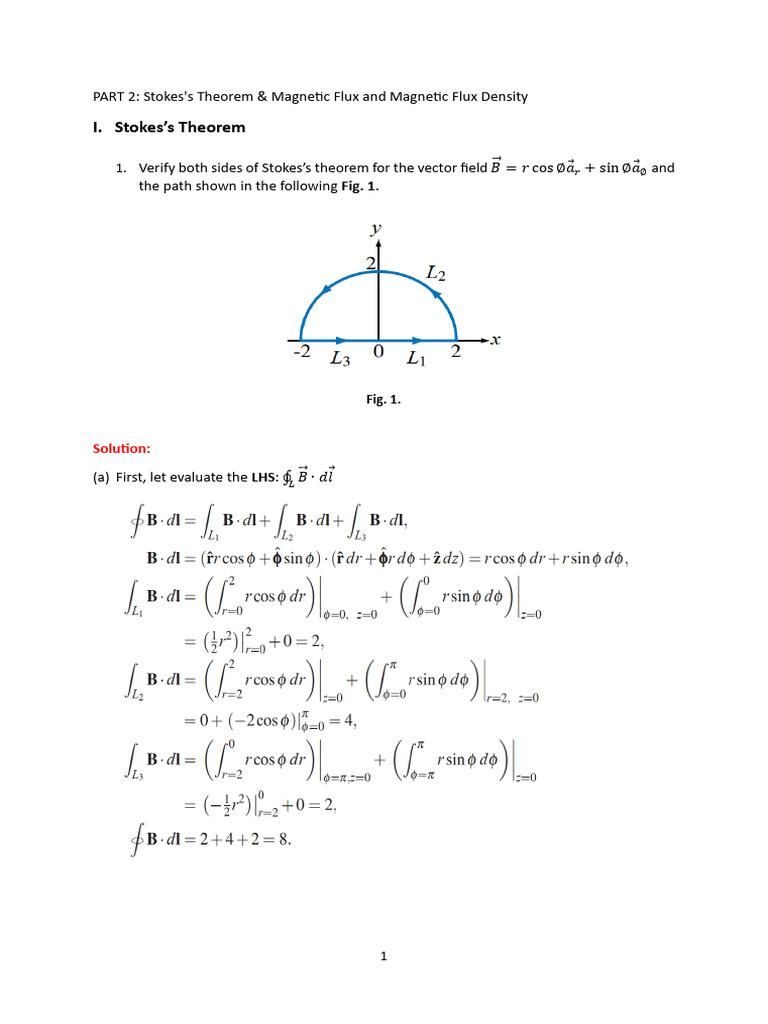 Chapt - 3 - Stokes's Theorem & Magnetic Flux and Magnetic Flux Den ...