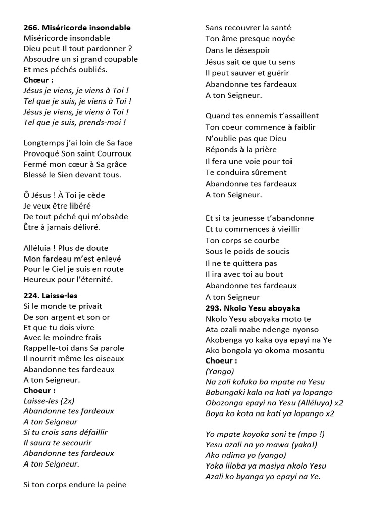 Miséricorde Insondable et Pardon Divin | PDF | Attitude psychologique ...