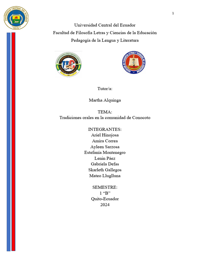 Proyecto Integrador de Saberes FINAL | PDF | Tradición oral | Tradiciones