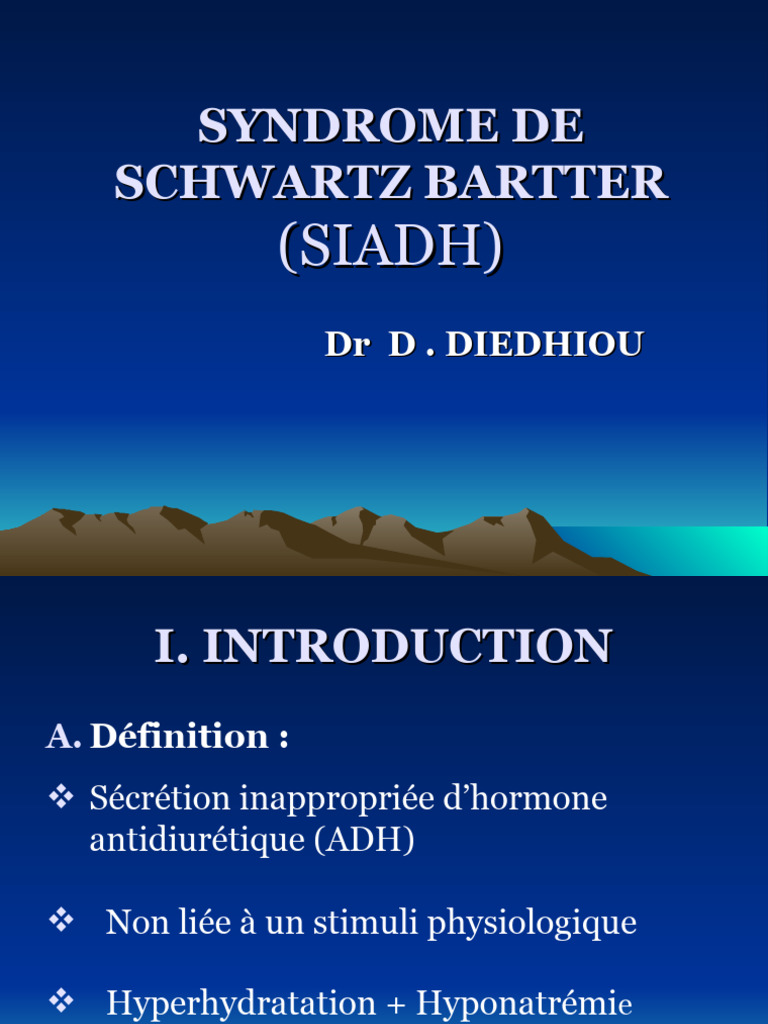 Syndrome de Schwartz Bartter-1 | PDF | Maladies et troubles | Médecine ...