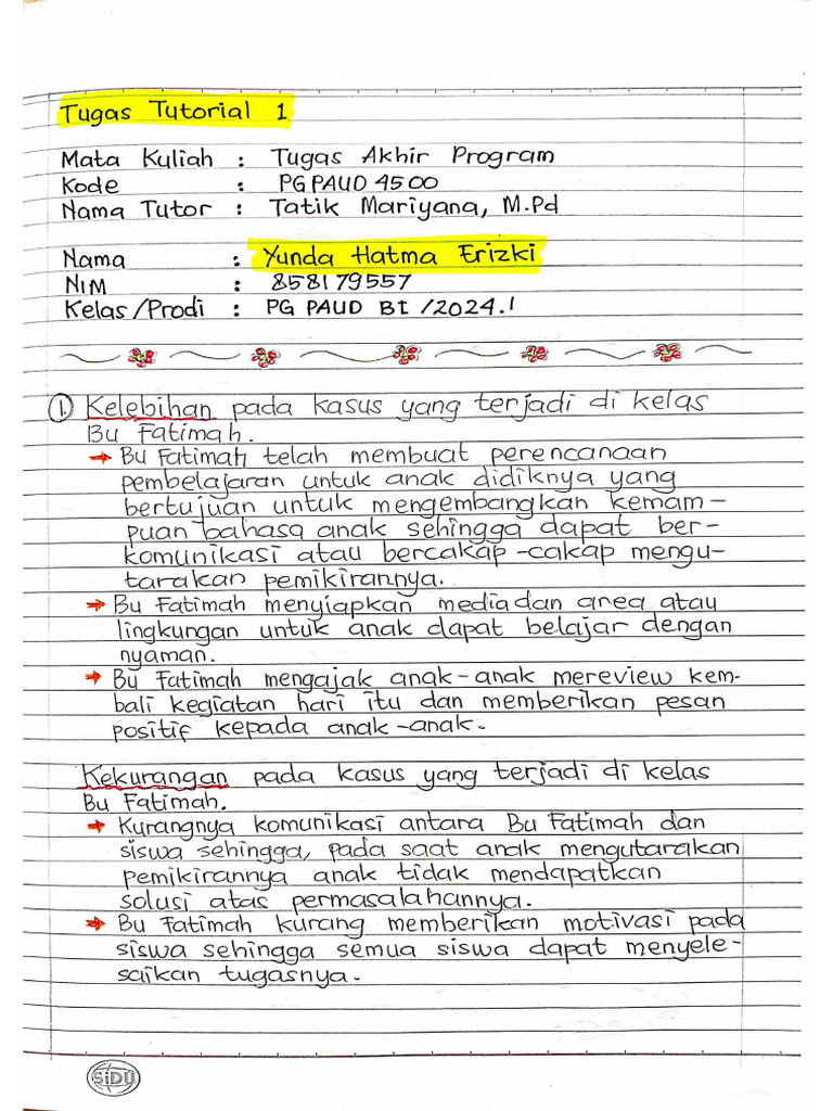 TT1 TAP YundaHatmaErizki | PDF