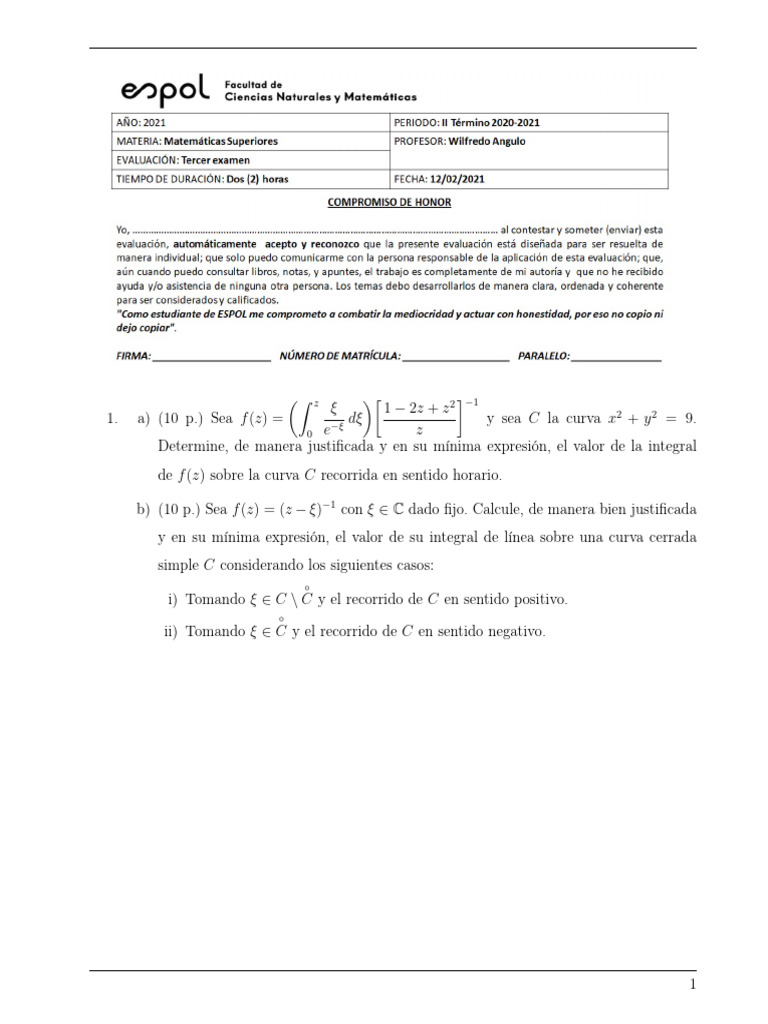 Problemas de Integrales y Transformadas | PDF | Función (Matemáticas) | Transformada de Fourier