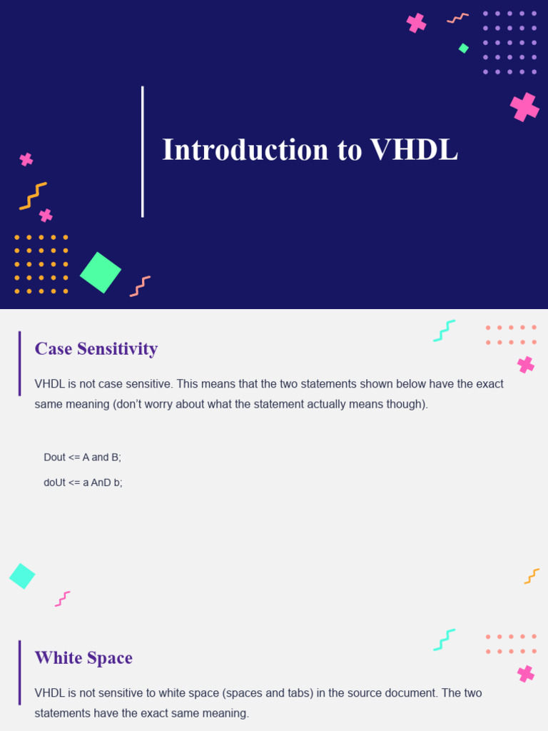 Introduction To Vhdl Pdf Mathematics Equations