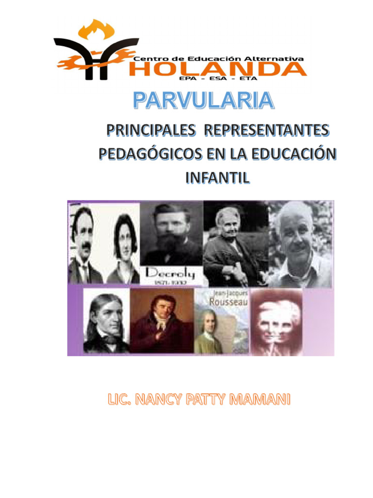 Principales Representantes en Educación Infantil | PDF | Educación de ...