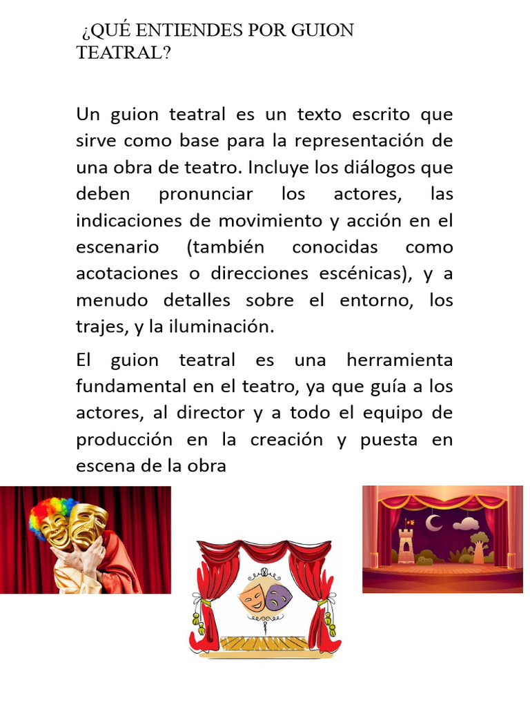 Que Es Un Guion Teatral Fer | PDF | Teatro | Escritura