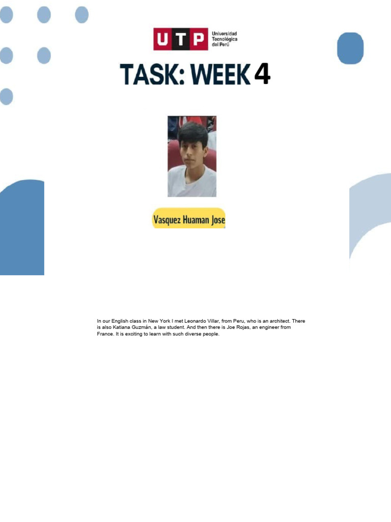Ingles Week 4 | PDF