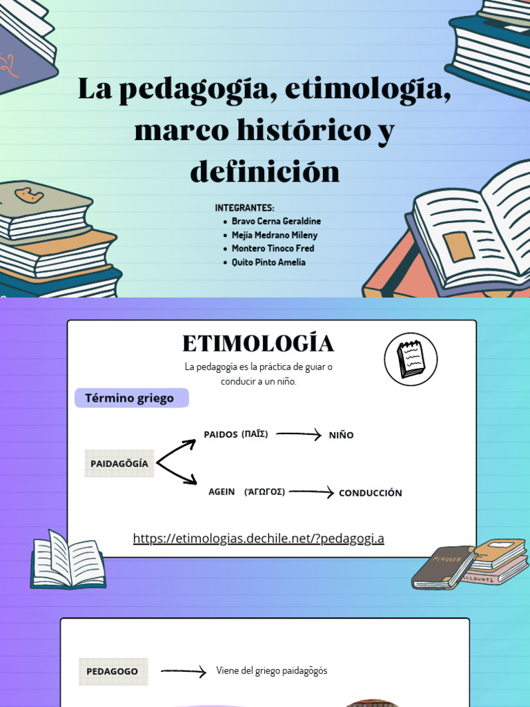 La Pedagogía, Etimología, Marco Histórico y Definición | PDF | Pedagogía | Science