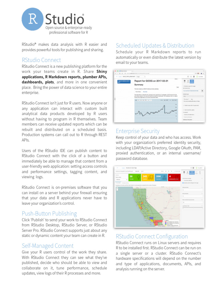 RStudio Connect Overview 08 17 | PDF | Application Software | Server ...