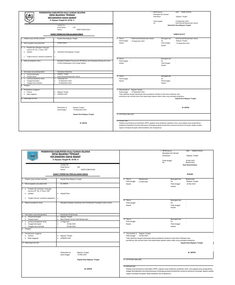 SPPD Kades KINDAI H BJM | PDF