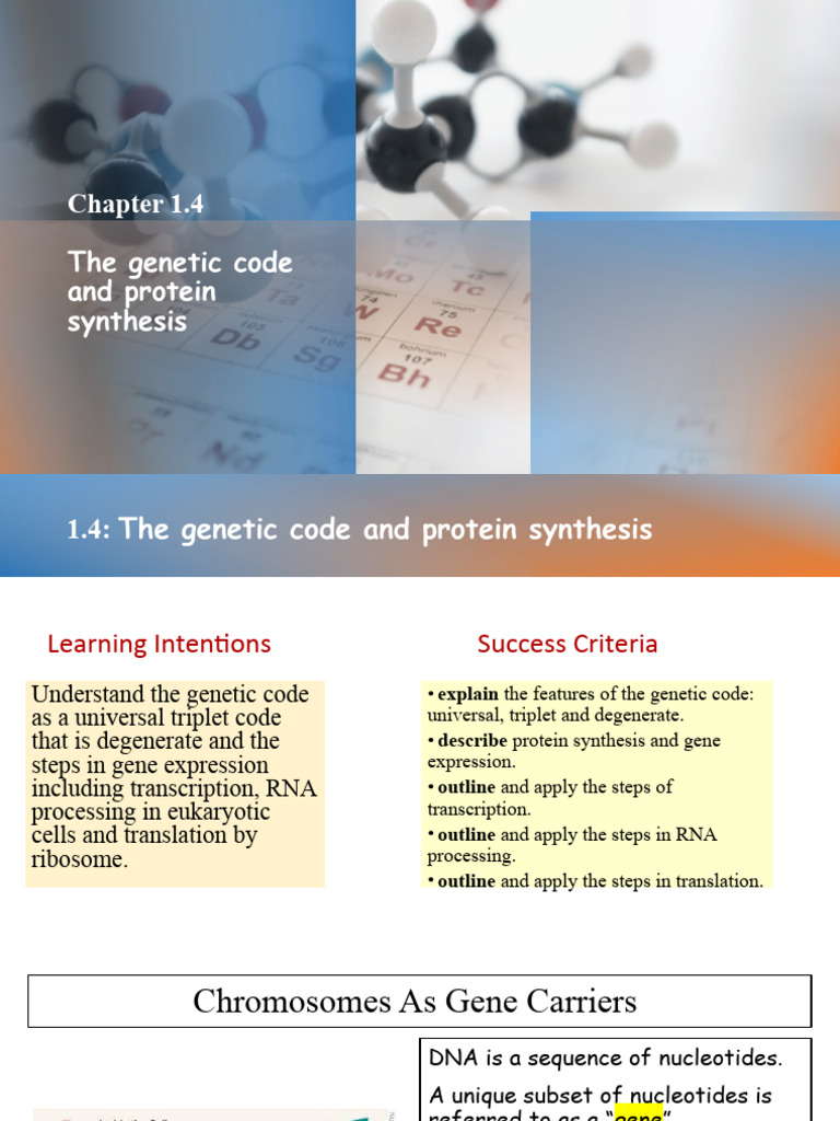 1.4 Genetic Code | PDF | Translation (Biology) | Rna Splicing