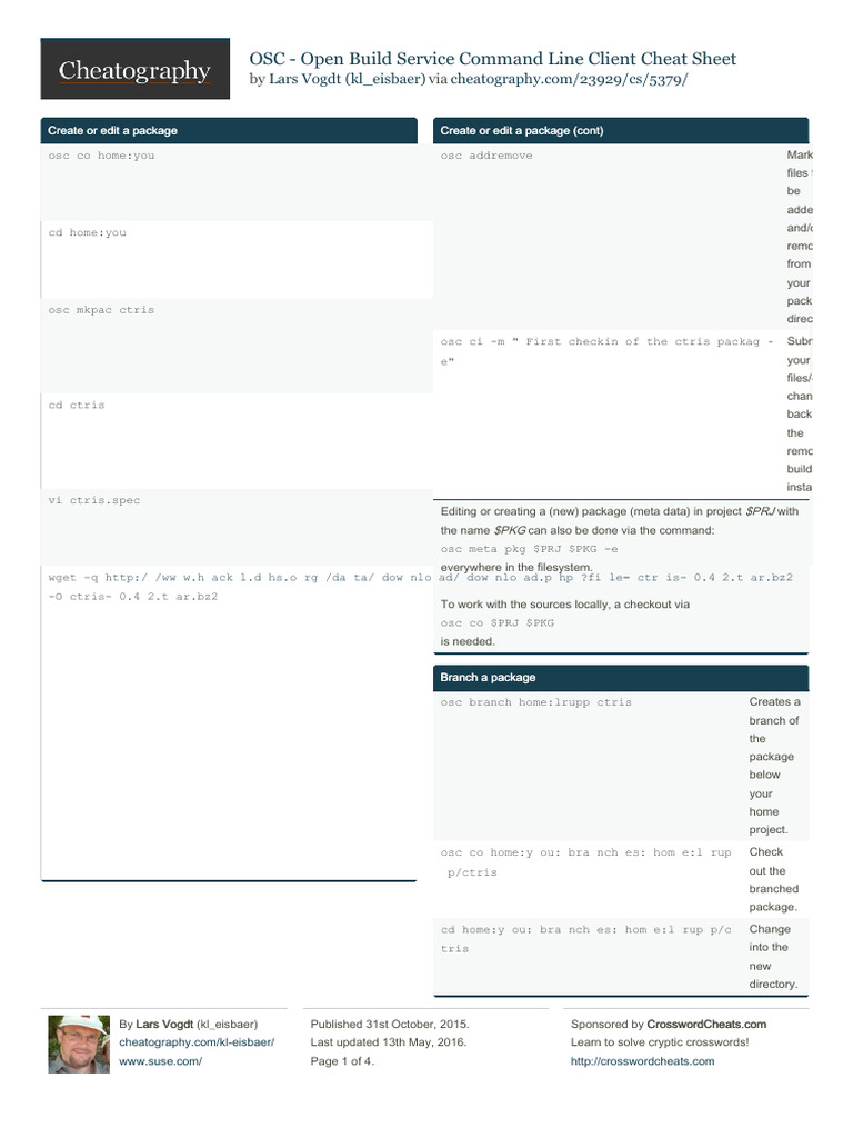 KL Eisbaer - Osc Open Build Service Command Line Client | PDF ... KL Eisbaer - Osc Open Build Service Command Line Client | PDF ...