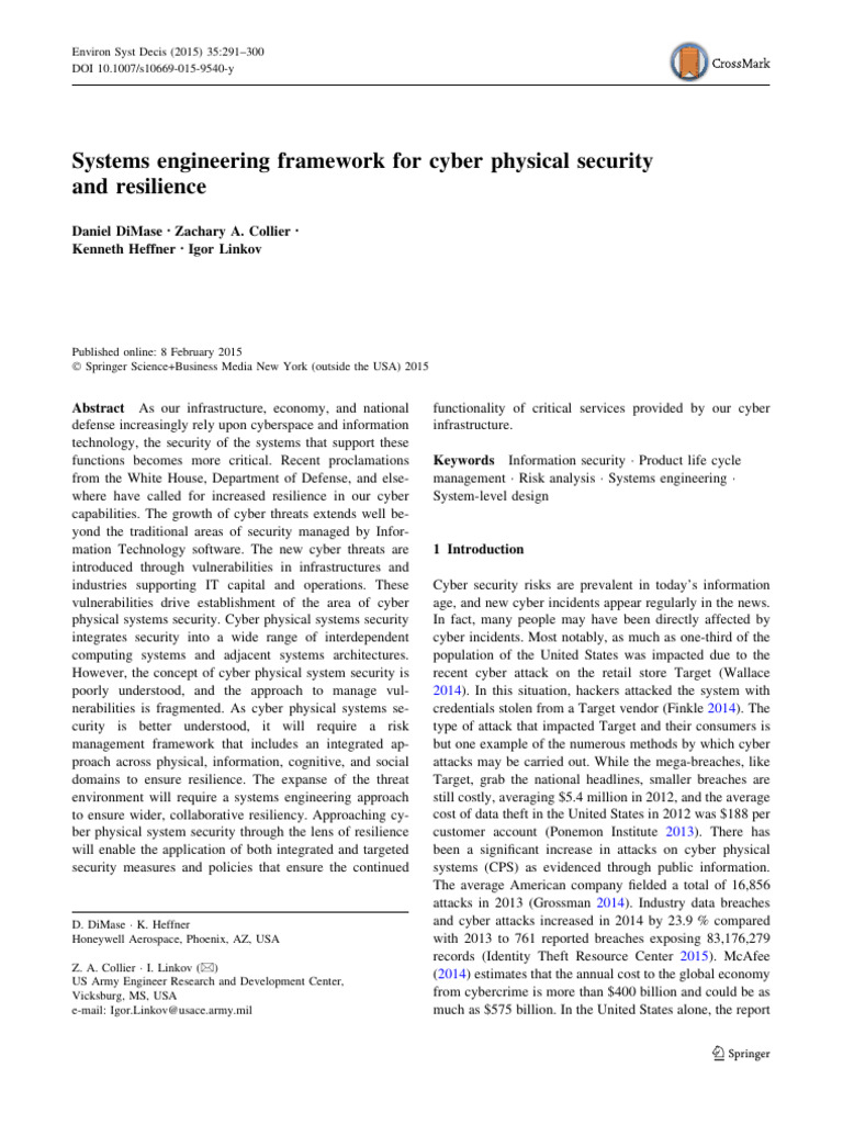 Systems_engineering_framework_for_cyber | PDF | Computer Security | Security