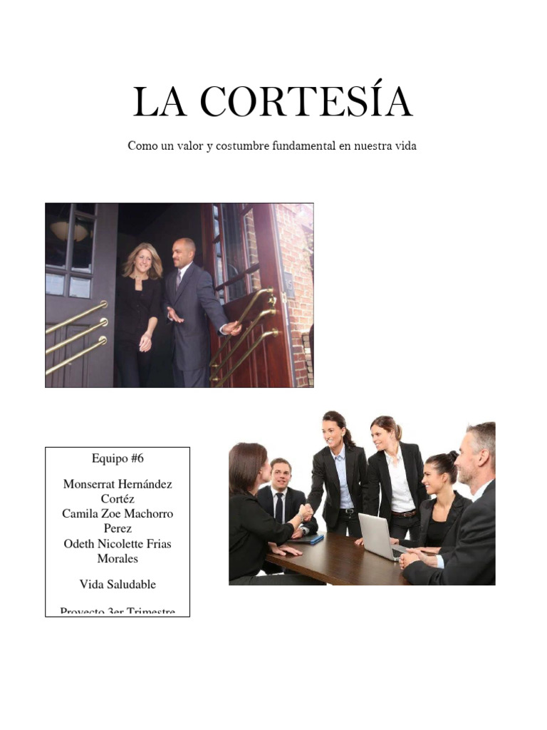 La Cortesía: Valor y Práctica Social | PDF | Psicología Social | Sicología