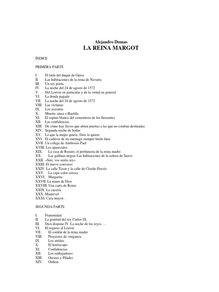 Alejandro Dumas - La Reina Margot | PDF