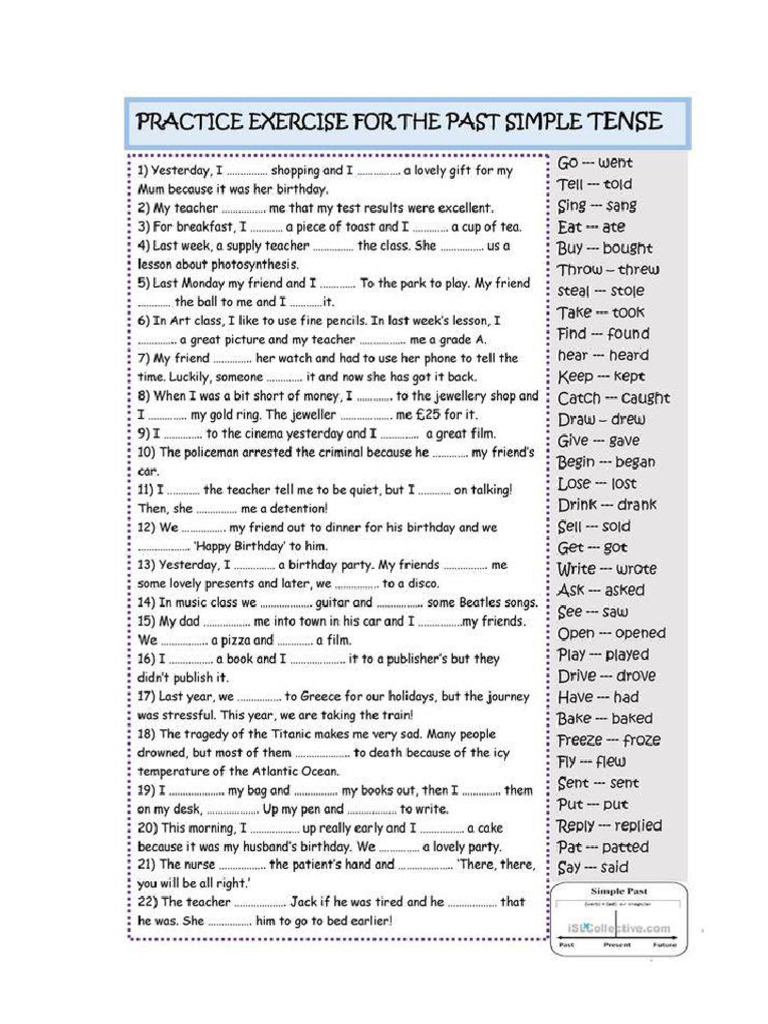 Simple Past 2 March 25 | PDF