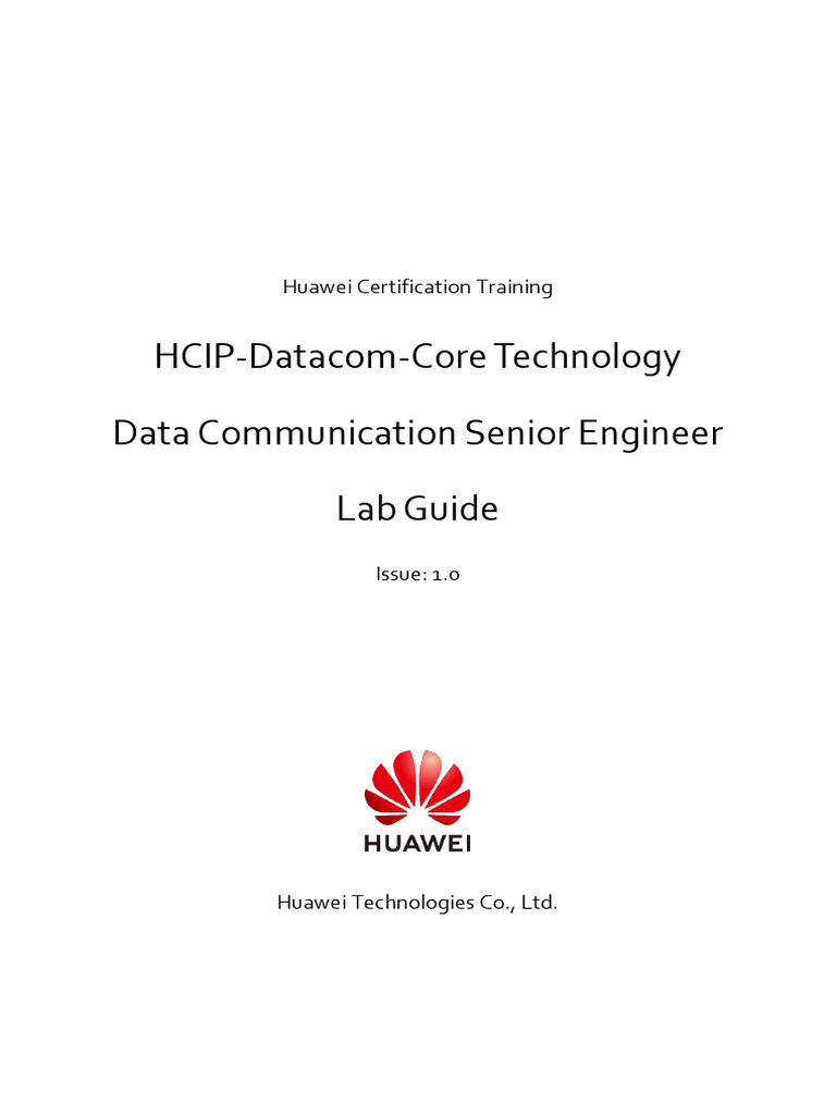 HCIP-Datacom-Core Technology V1.0 Lab Guide | PDF | Computer Network | Routing