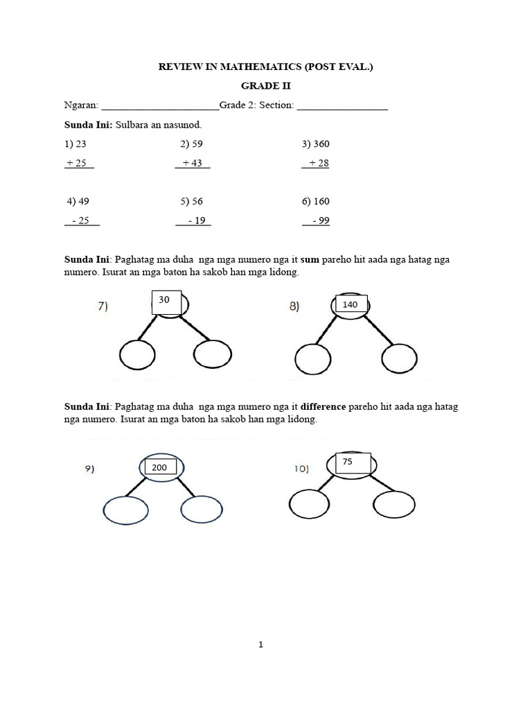 Learning Activity Sheets in Mathematics 2 | PDF