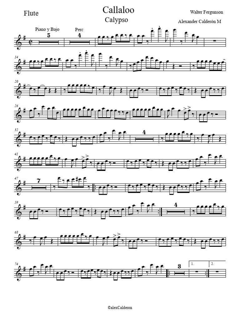 Callaloo (Flauta) - Flute | PDF