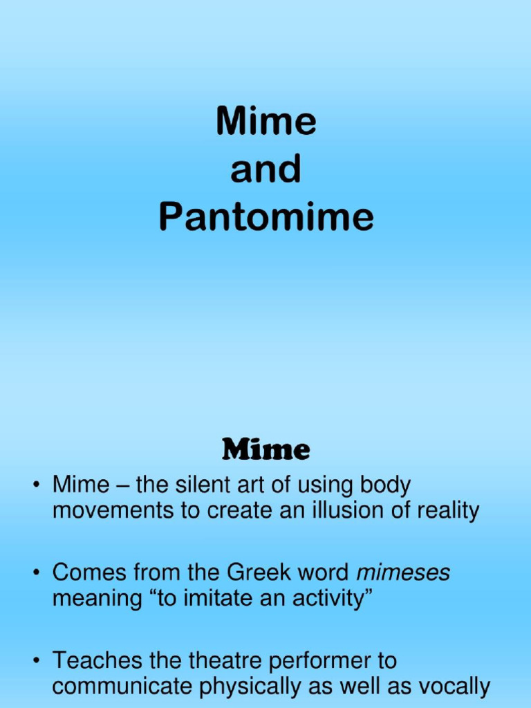 Mime Drama presentation slides | PDF