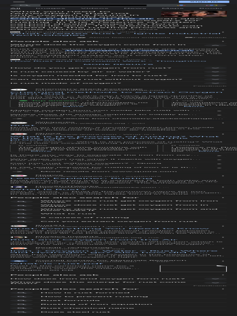 Where Does Rust Get Oxygen From - Google Search | PDF | Rust | Oxygen