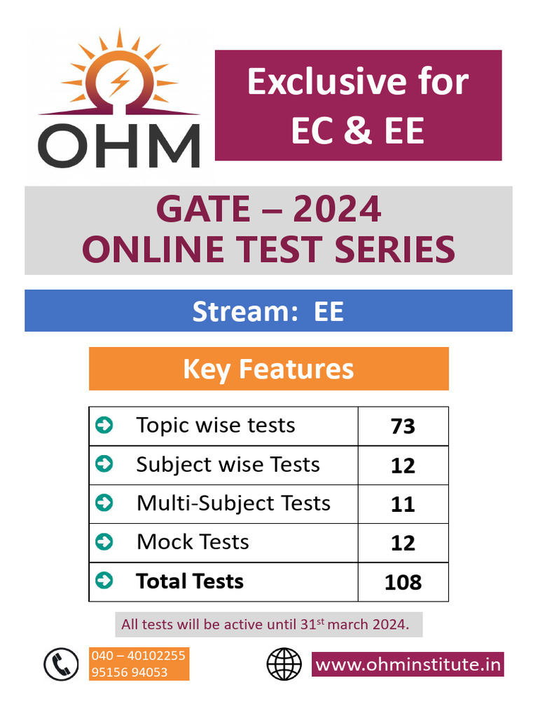Ots Ee Gate 2024 | PDF | Integral | Power Electronics