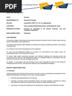 Deputy Principal Job Description | PDF | Teachers | Education Theory
