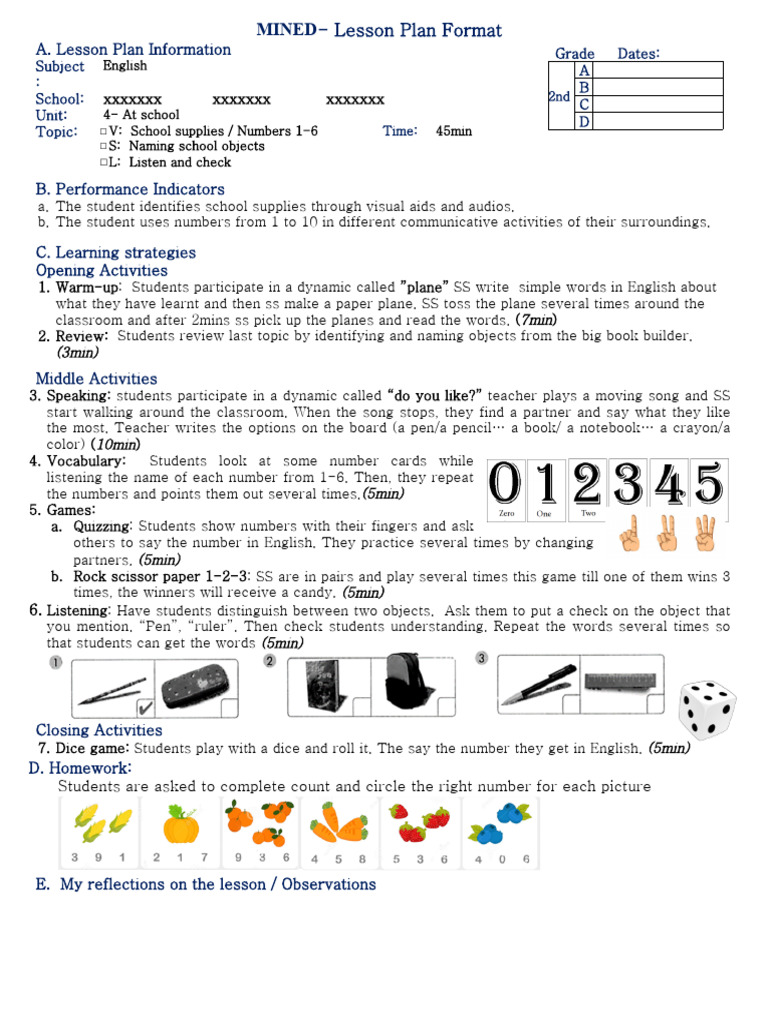 Lesson Plan 3 | PDF | Lesson Plan | English Language