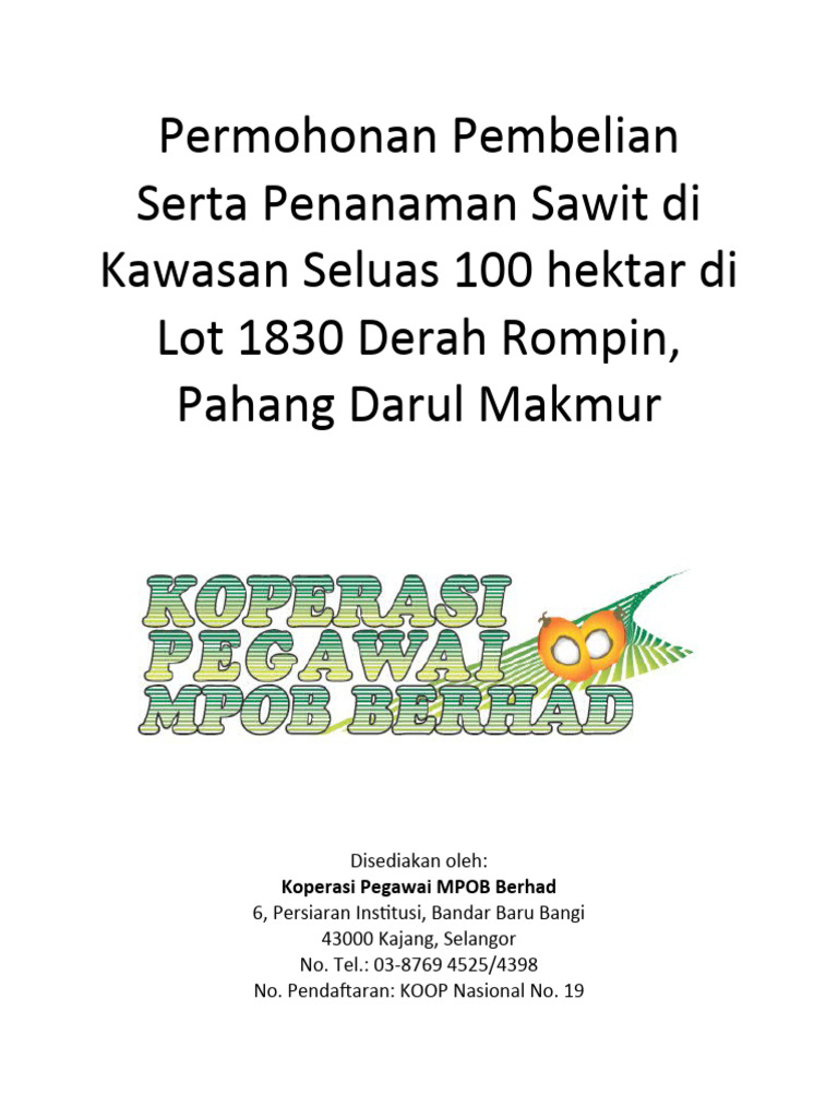 Tanah Rompin - Proposal SKM | PDF