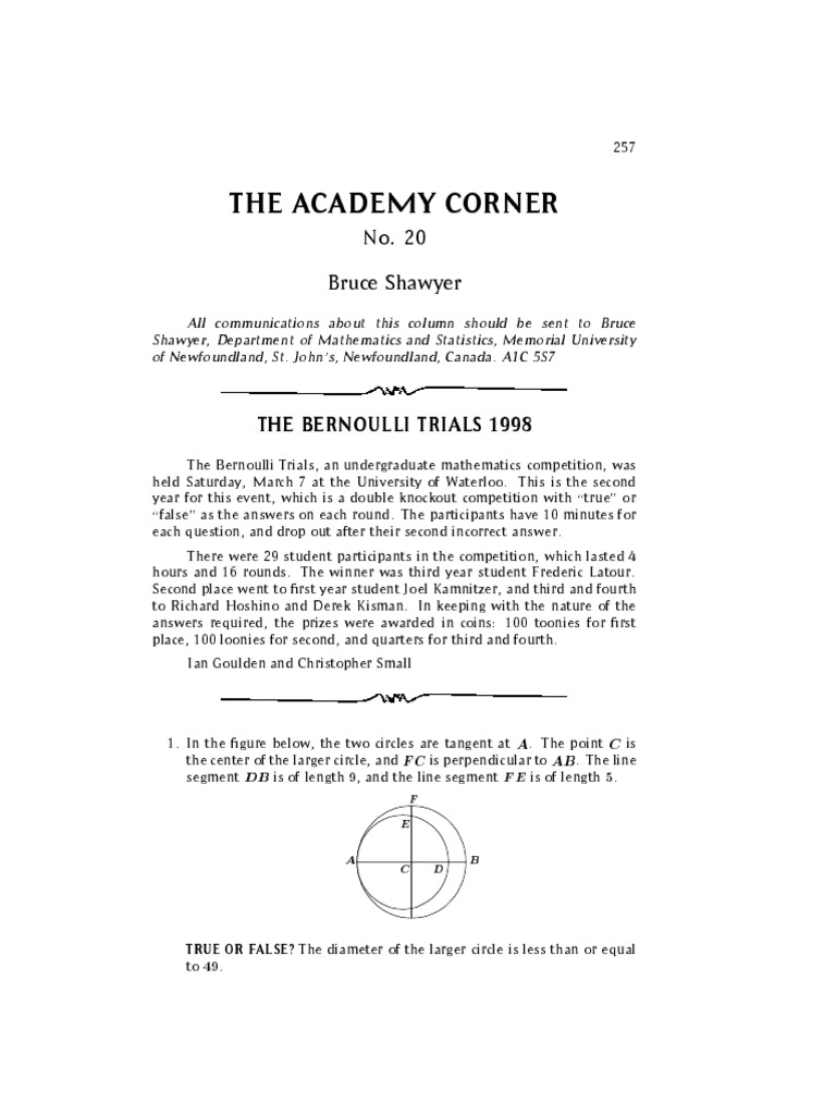 CRUXv24n5 | PDF | Triangle | Elementary Geometry