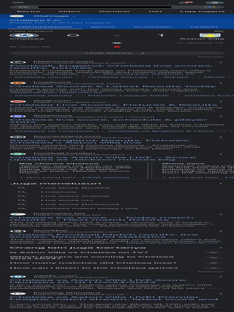 Chelsea Live Scores & Updates | PDF | Chelsea F.C. | Premier League