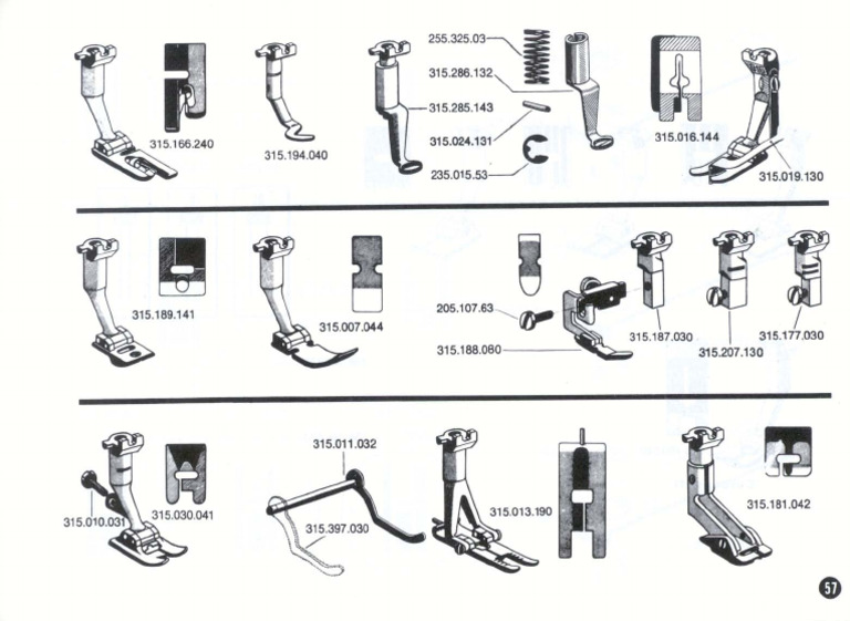 Bernina 700 Series Feet Page 2 | PDF