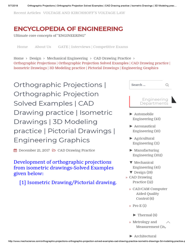Orthographic Projections Examples1 | PDF | Engineering | 3 D Computer ...