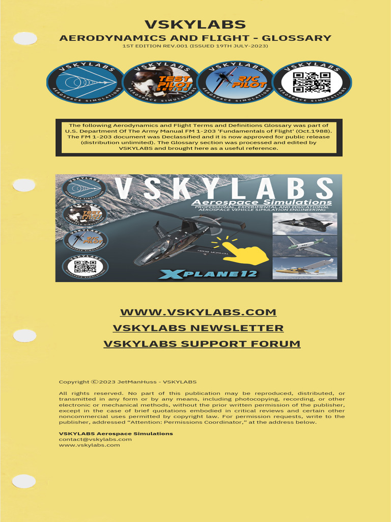 Aerodynamics and Flight - Glossary | Download Free PDF | Flight Control ...